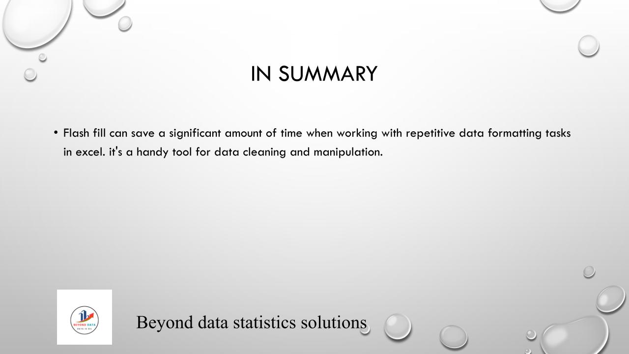 Flash fill in Microsoft excel - BEYOND DATA ICT